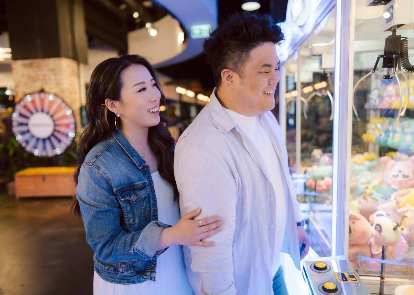 Top Tips for your Pre-Wedding Shoot in an Arcade - Pepper June
